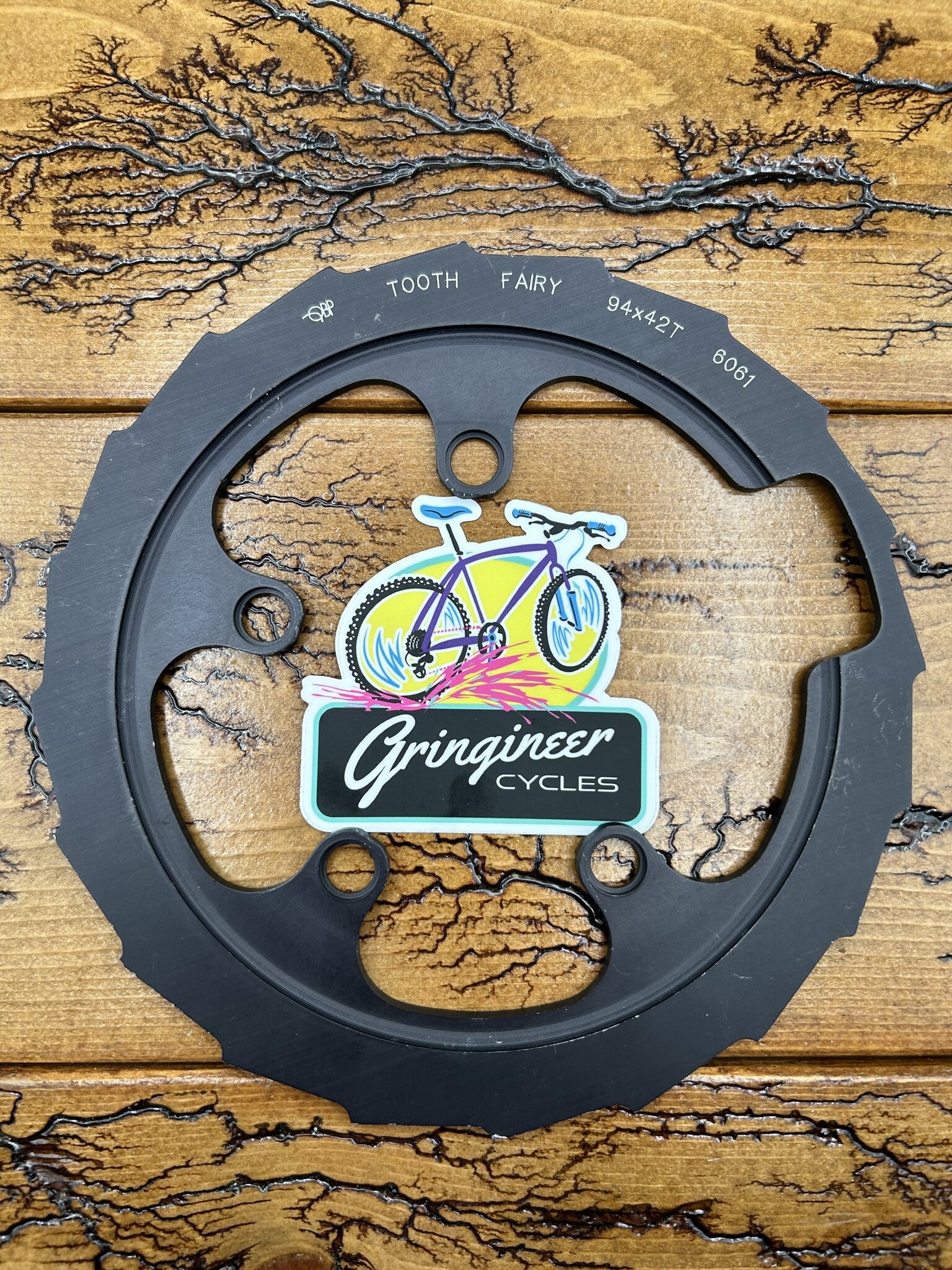 QBP Tooth Fairy 94 BCD 42 Tooth Max Black Bash Guard – Gringineer Cycles