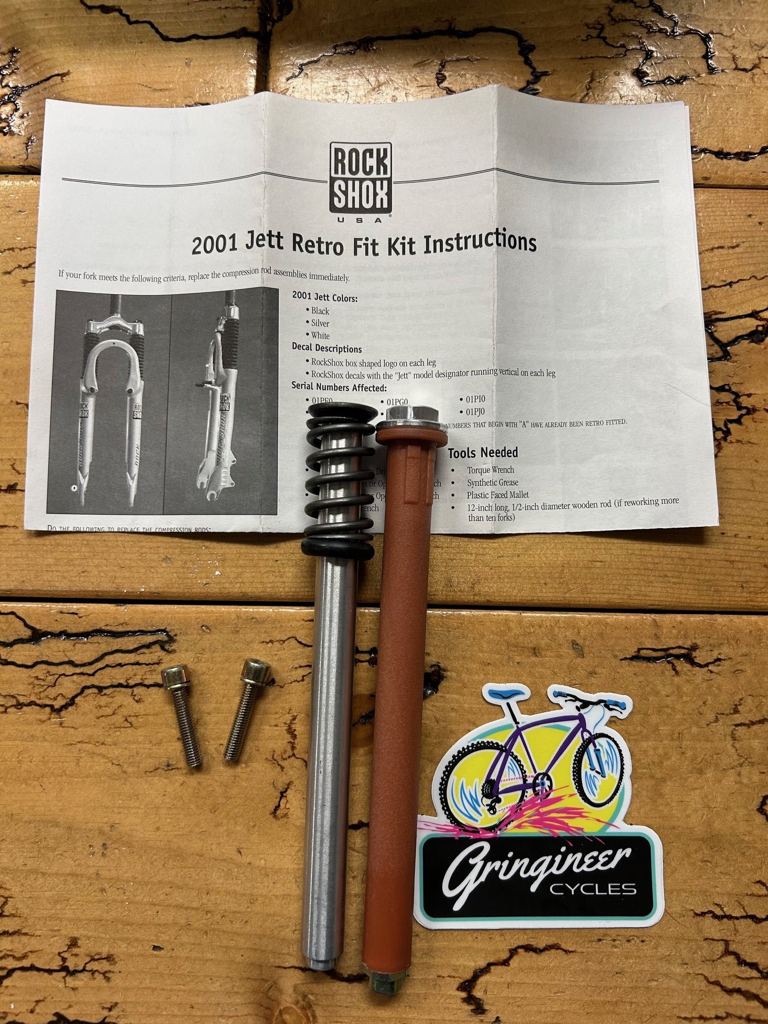 Rockshox Jett Retrofit Kit - Modular Rod – Gringineer Cycles